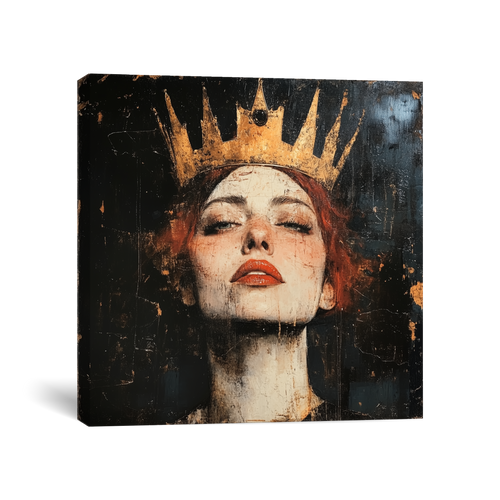Crowned Resilience – Wall Art, Hand-Painted in Oil
