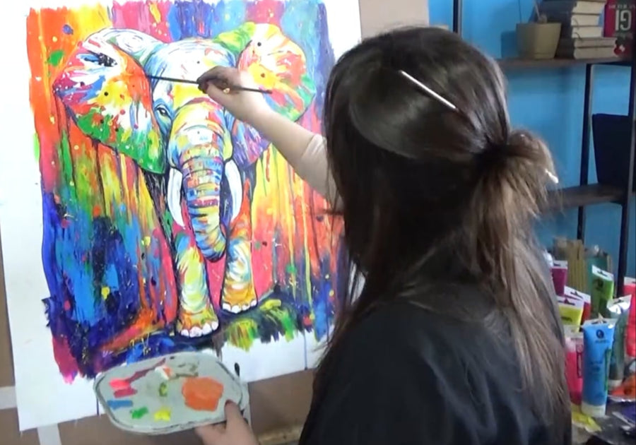 Crowned Resilience – Wall Art, Hand-Painted in Oil